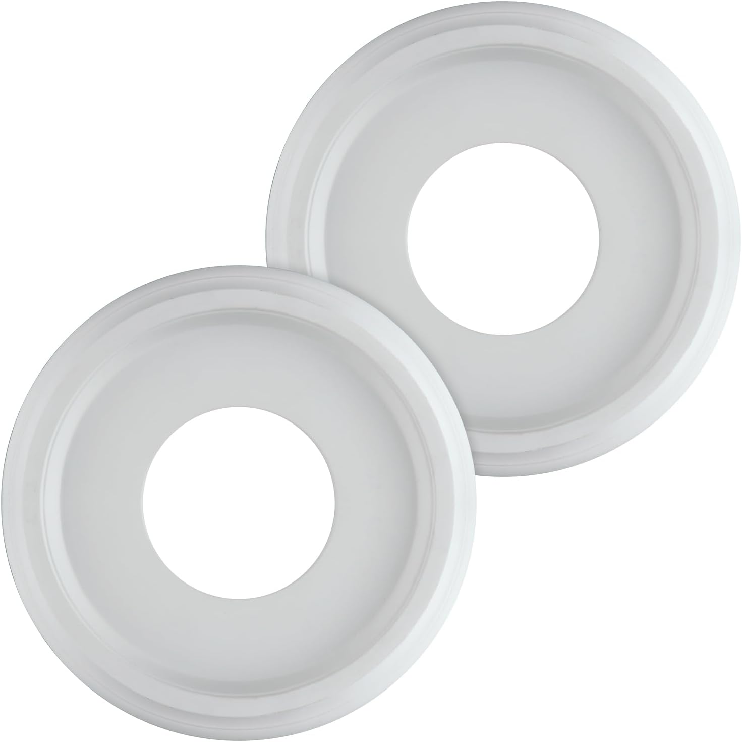 Fardtry 2 Pcs Molded PU Ceiling Medallions, Round White Ceiling Ring ...