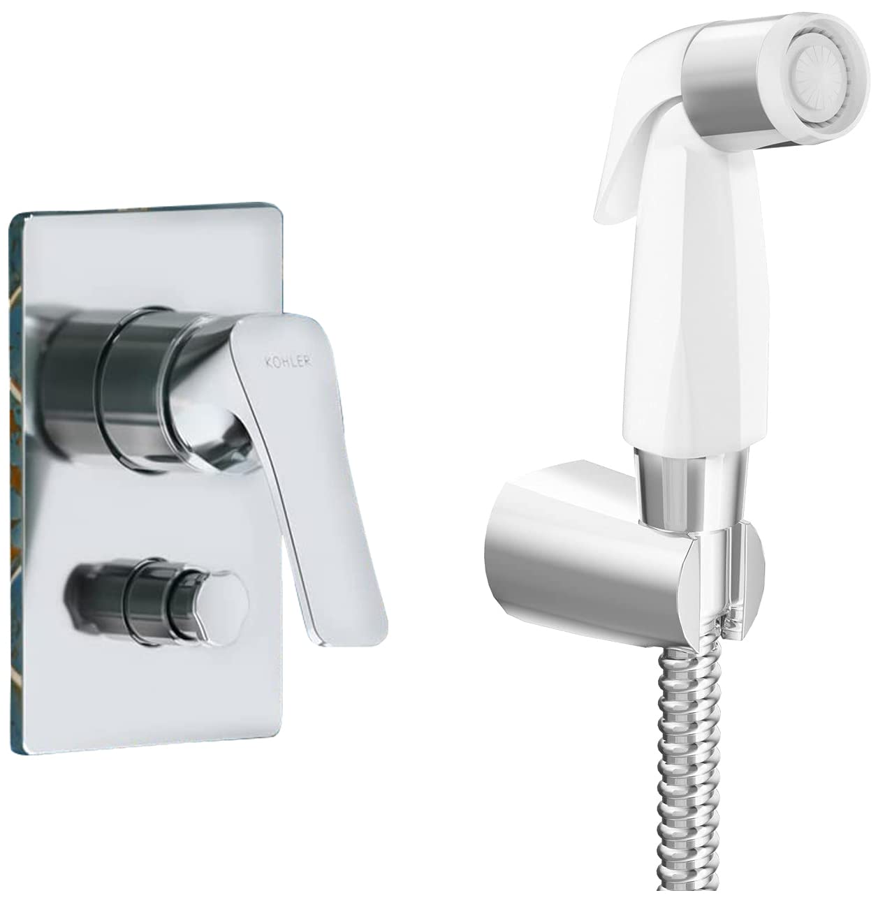 Kohler - 12925IN-CP Complementary Basic Health Faucet, with Metal Hose ...