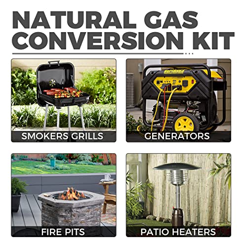 710-0003 Natural Gas Conversion Kit for Grill, 10 Feet 1/2" ID Natural ...