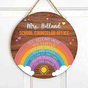 Amazon.com: Personalized Welcome Sign, School Counselor Door Sign ...