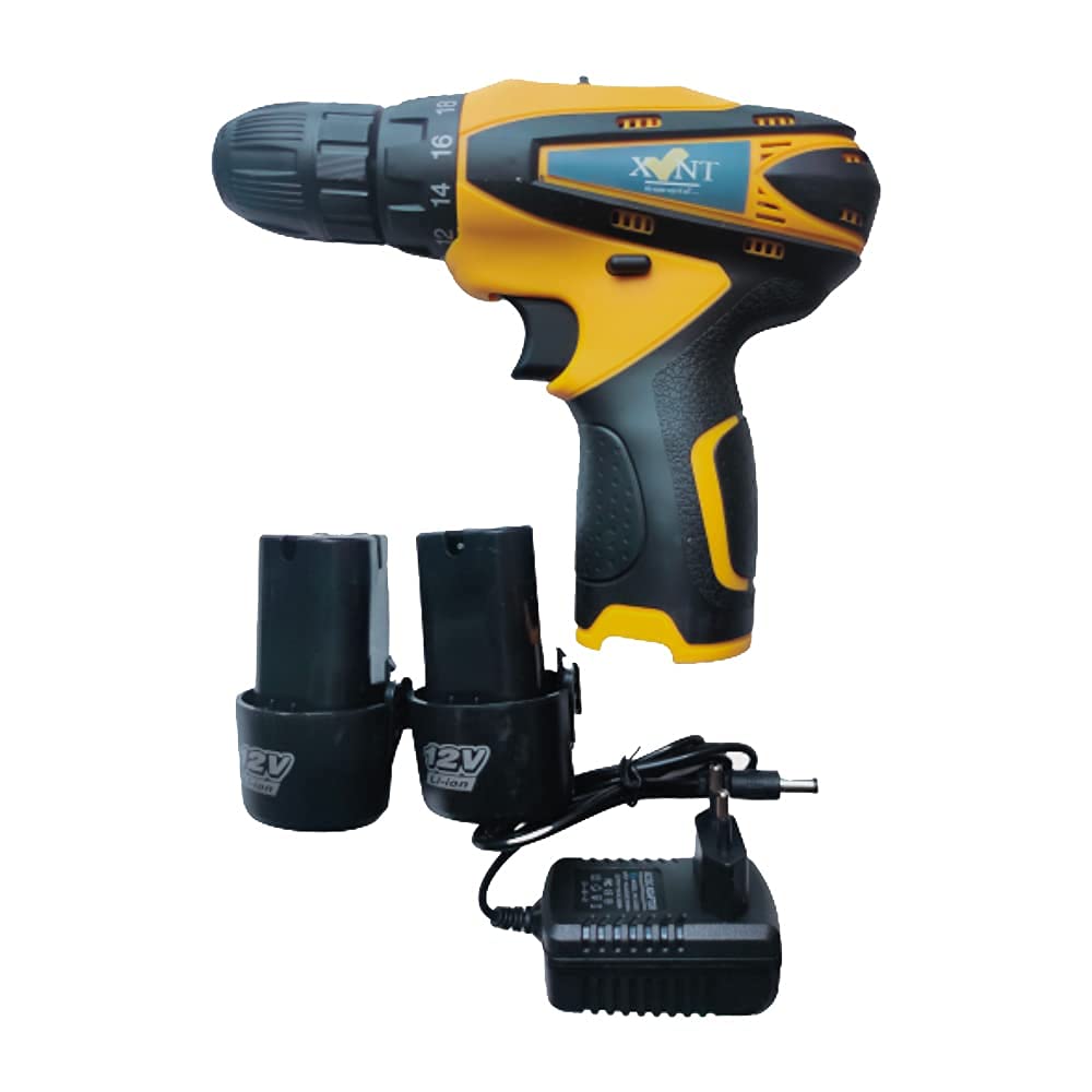 Buy XLNT cordless CD12v drill with 2 rechargeable Li-ion batteries,with ...
