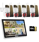 Amazon.com : CKK Wireless Cameras for Home/Outdoor Security, Solar ...
