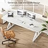 Amazon.com: LITTLE TREE 70.8-Inch Large Executive Desk, Extra Long ...