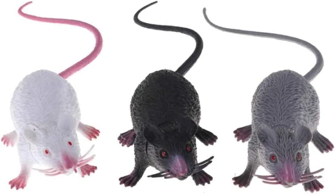 Plastic Realistic Rats Fake Mouse Halloween Tricks Pranks Props Toys ...
