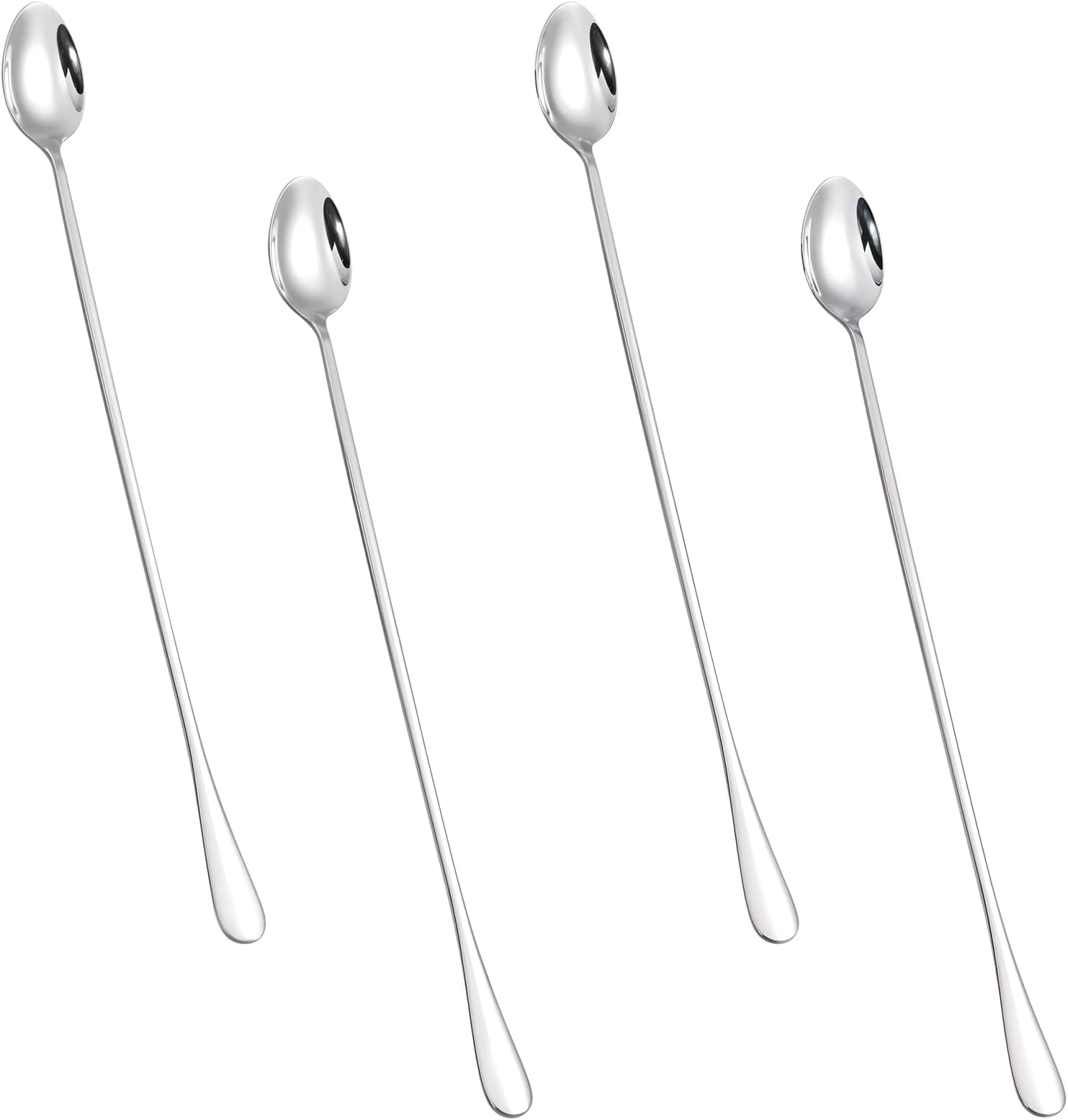 Amazon.com: 4 Pcs Long Handle Mixing Spoons 12 Inch Stainless Steel ...