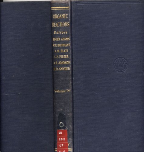 Organic Reactions: Volume IV.: Roger (eds.) ADAMS: Amazon.com: Books
