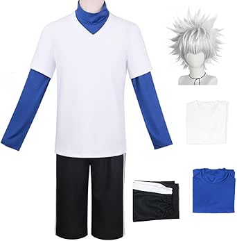 Amazon.com: Killua Zoldyck Cosplay with Wig Costume Killua Zoldyck Full ...