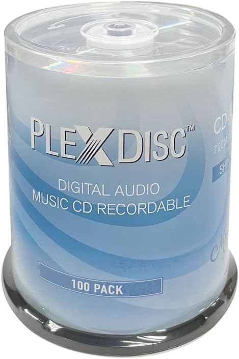 Amazon.com: PlexDisc 52x Digital Audio Music CD-R Disc 80min 700MB ...