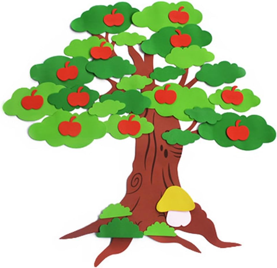 Amazon.com: Classroom Tree Bulletin Board Set Bulletin Board Apples ...