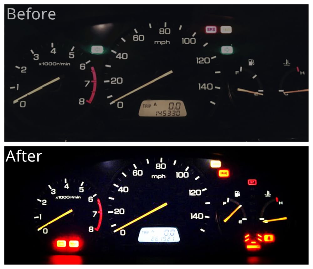 Snapklik.com : Bright White Instrument Panel Cluster Gauge Dash Led ...