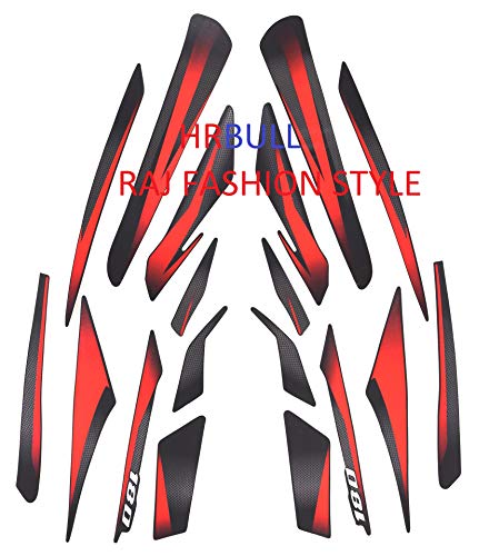HRBull Bajaj Pulsar 180 Sticker & Decal for Bike_Red(RFS_CHRM_180_RD ...