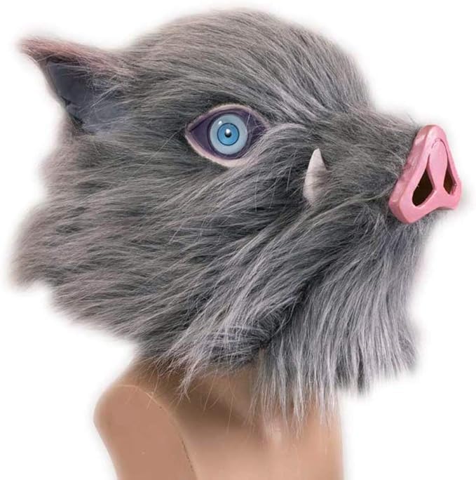 Amazon.com: Hashibira Inosuke Mask Anime Latex Helmet Boar Cosplay ...