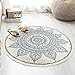 Amazon.com: Boho Mandala Round Rug 4ft,LEEVAN Hand Woven Cotton Circle ...