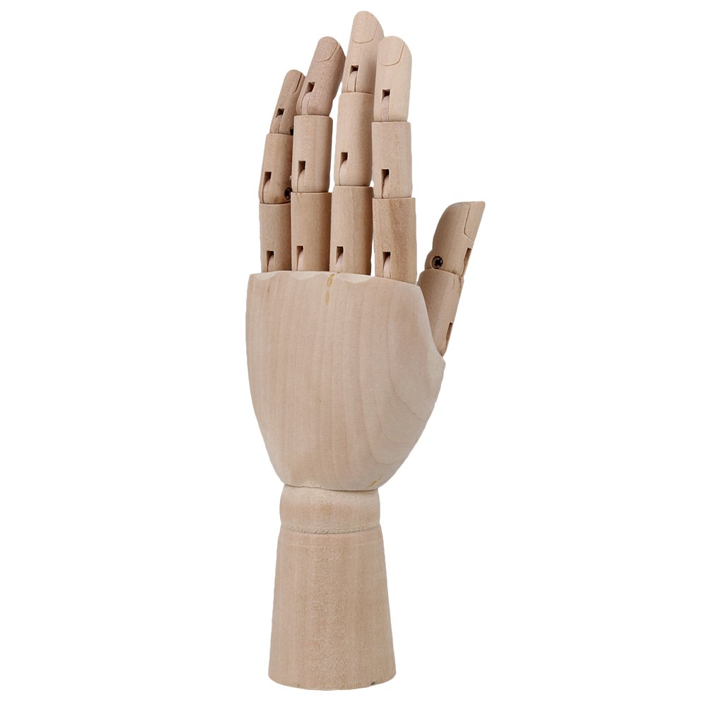 BQLZR Wooden Left Hand Body Artist Model Jointed Articulated Flexible ...