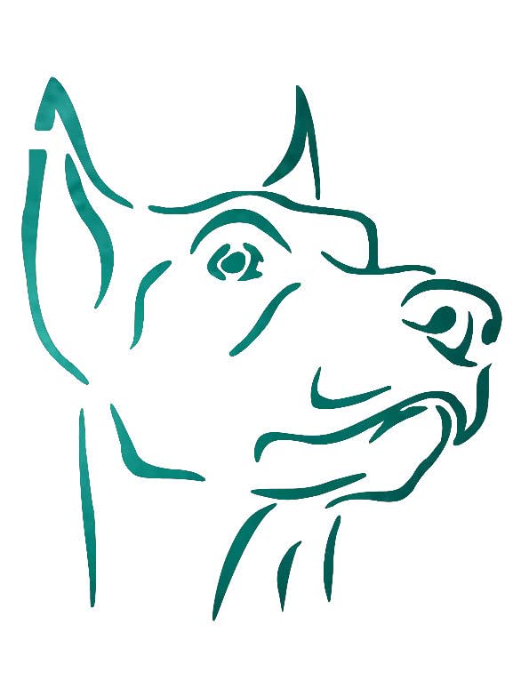 Amazon.com: DOBERMAN Stencil Dog Breed Face Pinscher 8" x 10" Plastic ...