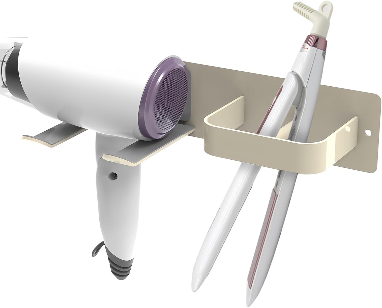 Adorila Hair Dryer Holder Wall Mounted, Self Adhesive Blow Dryer Holder ...