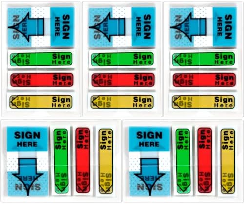 Amazon.com : 500pcs Sign Here Tabs, Sign Here Flags Adhesive Sign Here ...