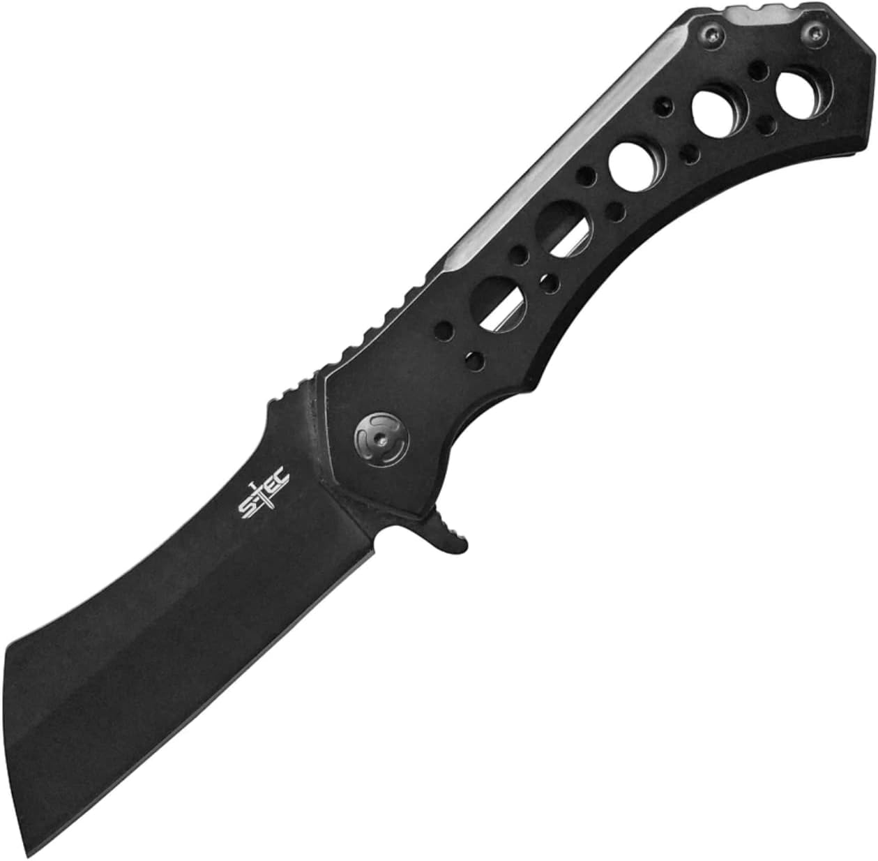 Amazon.com: S-Tec Giant 12" Folding Assisted Open Cleaver Pocket Knife ...
