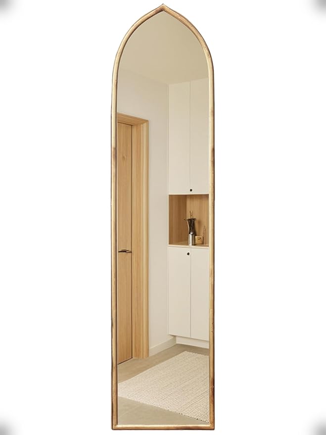Amazon.com: 50x12.3 Inch Arched Full Length Mirror, Metal Frame Vintage ...