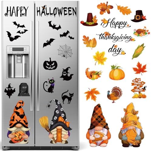 Amazon.com: Bememo 28 Pcs Halloween Thanksgiving Magnets for Fridge ...