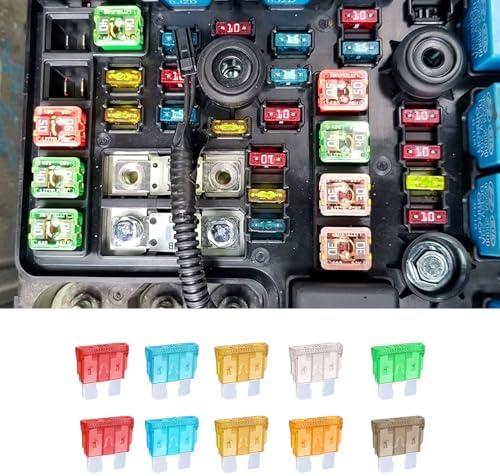 Amazon.com: Tecledsn 10PCS Car Fuses Assortment Kit, 5A 7.5A 10A 15A ...