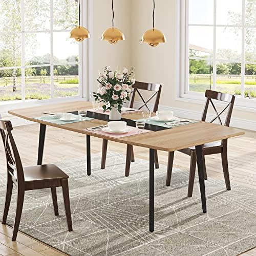 Amazon.com - Tribesigns Modern Dining Table for 6 People, 70.86L x30 ...