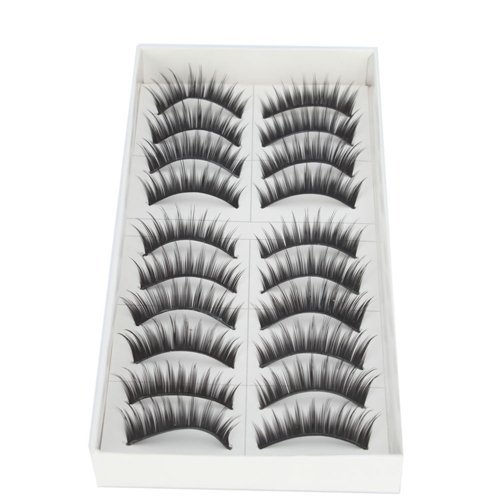 Amazon.com: 10 Pairs Long False Eyelashes Eyelash 12mm : Beauty ...