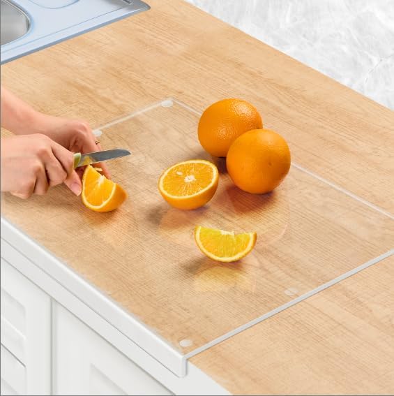Amazon.com: Kucoele Acrylic Cutting Board with Counter Lip, 17.5 x 13.5 ...