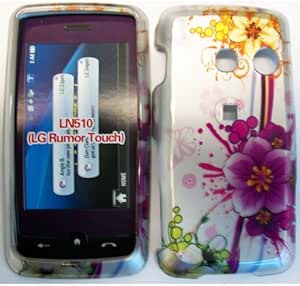 Amazon.com: LG Rumor Touch LN510 Purple Flower CASE : Cell Phones ...