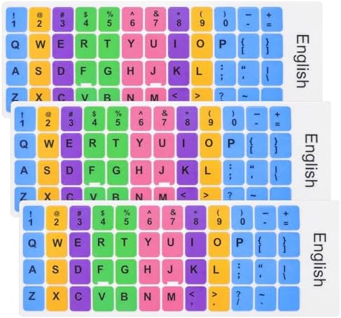 Amazon.com: 3 Pcs Keyboard Letter Stickers Universal English Keyboard ...