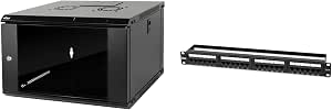 Amazon.com: Tecmojo 6U Wall Mount Server Cabinet & Patch Panel 24 Port ...