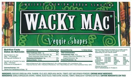 Amazon.com : Wacky Mac Veggie Shapes : Packaged Macaroni And Cheese ...