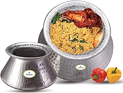 Amazon.com: USA Deals 365 Aluminium Biryani Handi with Lid | Aluminium ...