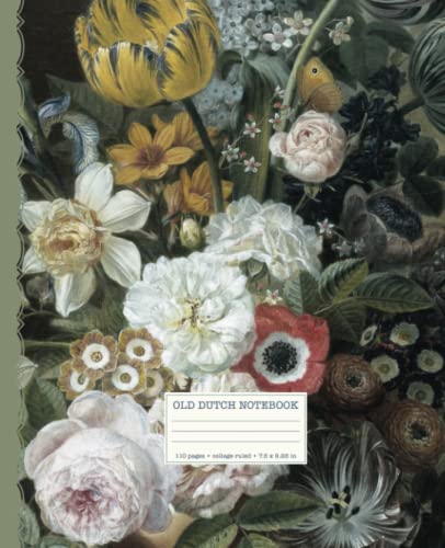 Snapklik.com : Old Dutch Notebook: Dusty Hues Floral Oil Painting Cover ...
