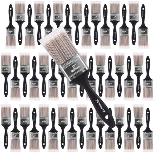 Amazon.com: Paint Brushes - 2 Inch Flat and Angle Paint Brush for All ...
