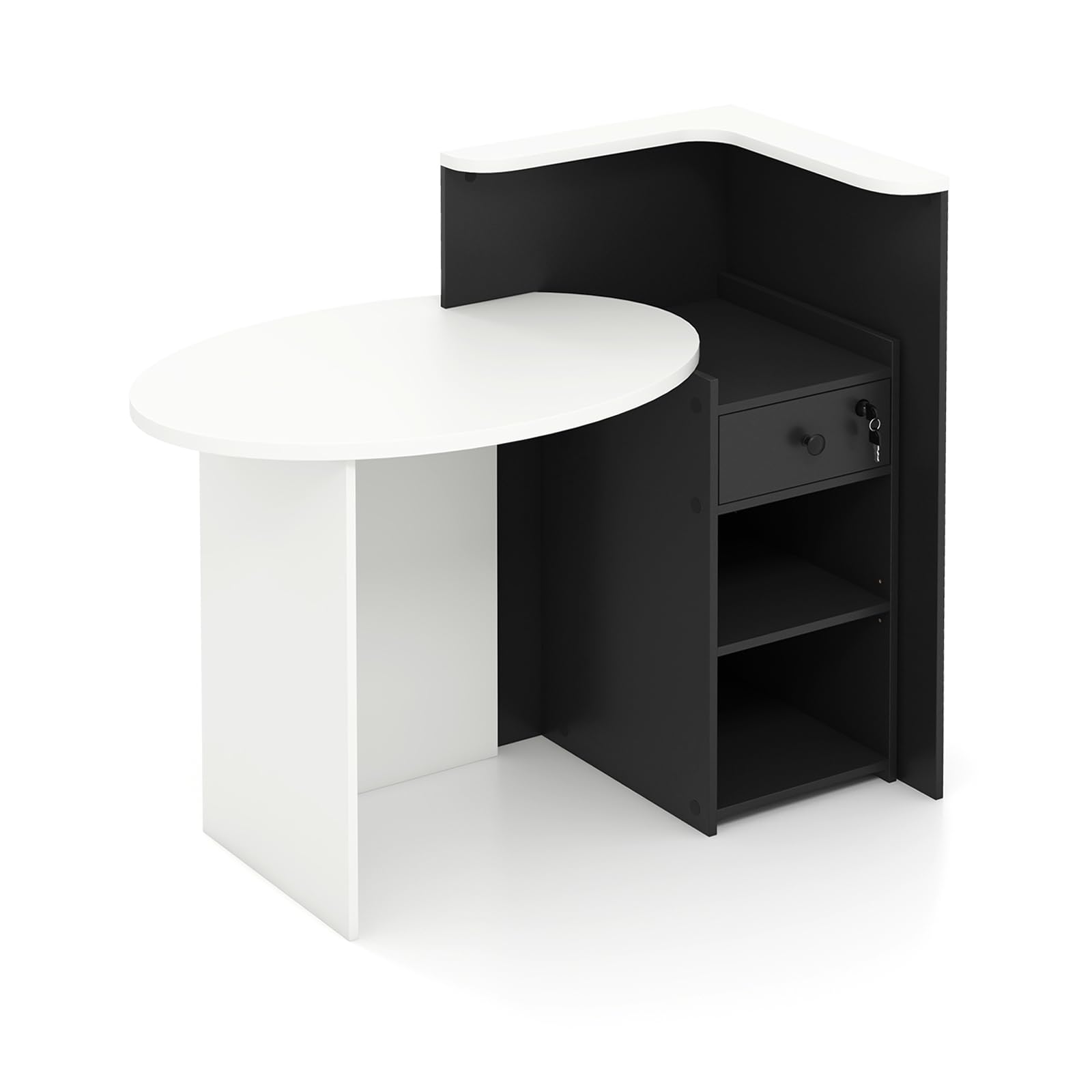 Amazon.com: IFANNY Reception Desk, 48’’ Retail Counter Desk w/Lockable ...