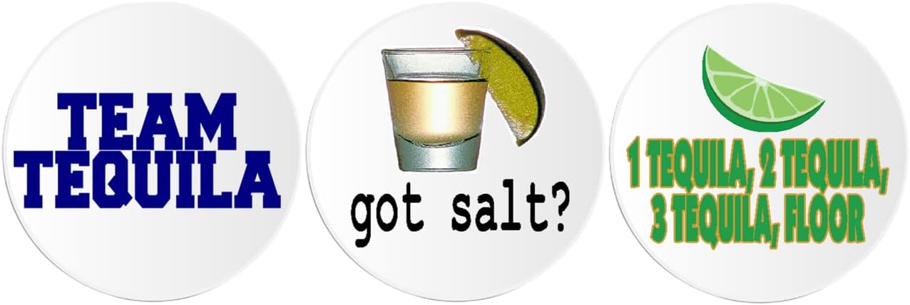 Amazon.com: Team Tequila Lime Salt Shot Glass Alcohol Drink - 3 Pack ...