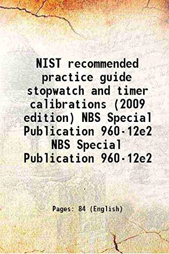 Amazon.in: Buy NIST recommended practice guide stopwatch and timer ...