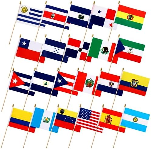 Amazon.com : WEITBF 22 Countries Spanish Speaking Stick Flags - Small ...