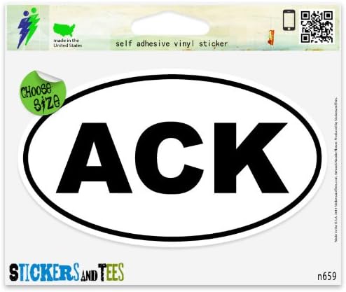 Amazon.com: ACK Nantucket Oval Car Sticker Indoor Outdoor 5" x 3 ...