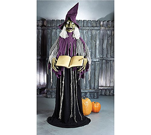 Standing Witch - Clap-activated witch with light-up eyes made of metal ...