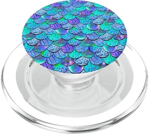 Amazon.com: Mermaid Scale Blue Fish Pop Socket PopSockets PopGrip ...