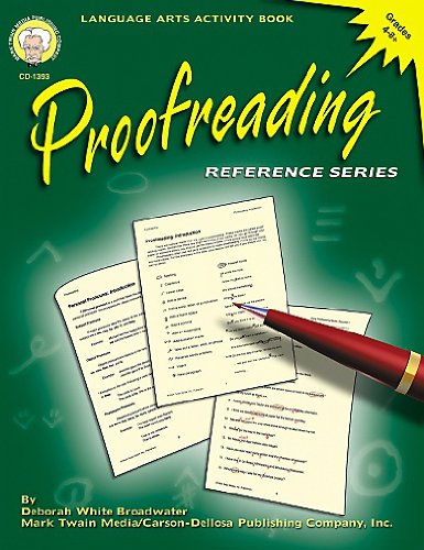 Proofreading, Grades 4 - 8: Broadwater, Deborah White: 9781580371728 ...