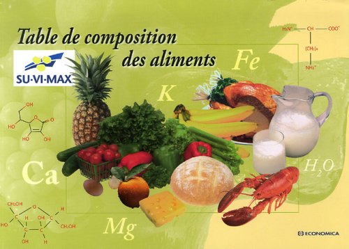 Amazon.com: TABLE DE COMPOSITION DES ALIMENTS: 9782717850529: SU.VI.MAX ...