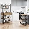Amazon.com: HITHOS Industrial 5-Tier Kitchen Bakers Rack with 2 Drawers ...