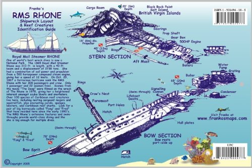 Amazon.co.jp: RMS Rhone Wreck Layout & BVI Reef Creatures Guide Franko ...