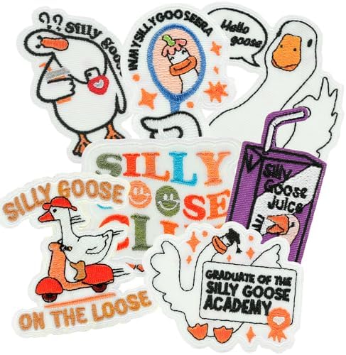 Amazon.com: XMJY 8 Pcs Funny Goose Iron on Patches, Cute Cartoon Animal ...