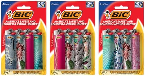 Amazon.com: BIC Maxi Pocket Lighter, Special Edition Fashion Series ...