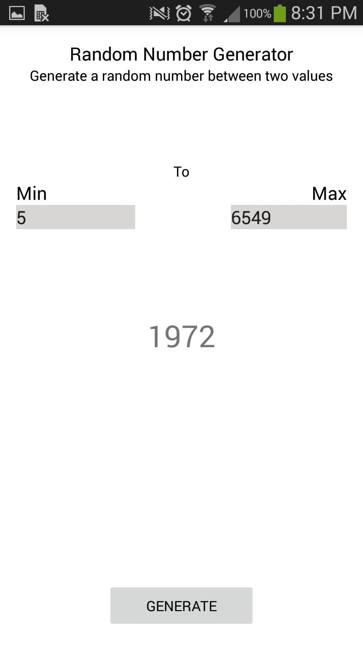 Random Number Generator - App on the Amazon Appstore