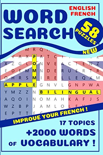 Word Search English - French: Bilingual word search book to develop ...
